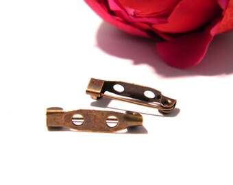 100pc Antique Bronze Pins30x5mm Metal Bar Pin Back - Etsy