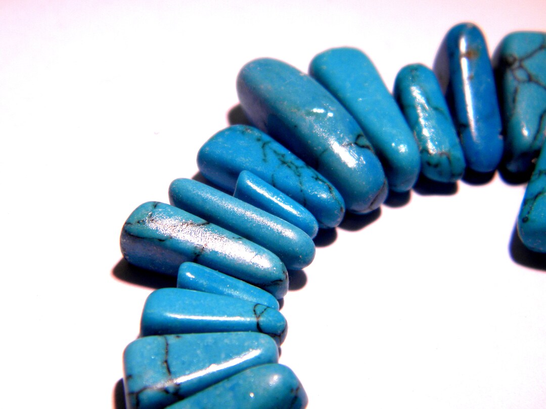 20 Turquoise Pearls Pearls 12 to 20 Mm Howlite blue Flea Nuggets Gems ...