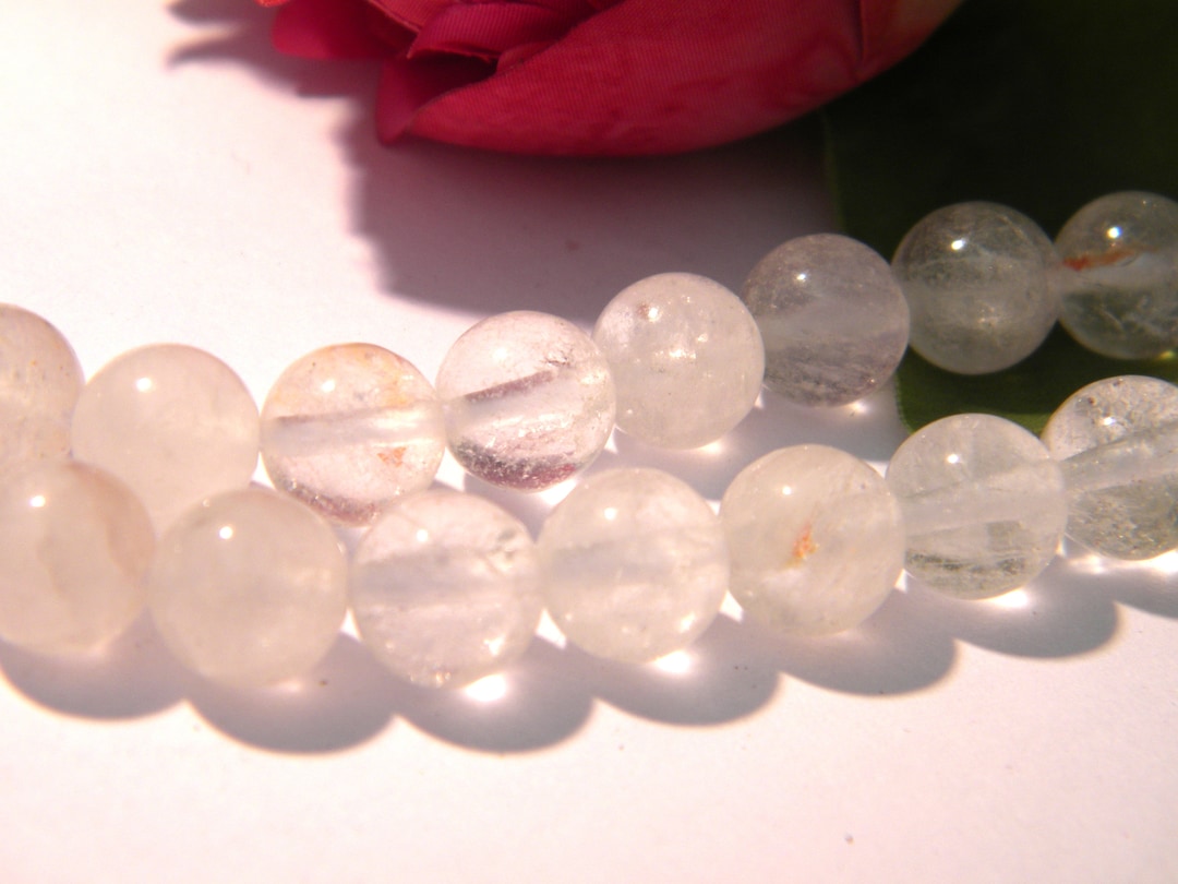 Pearl Crystal Quartz, Natural Stone, 8 Mm Pearl, Natural Quartz Crystal ...