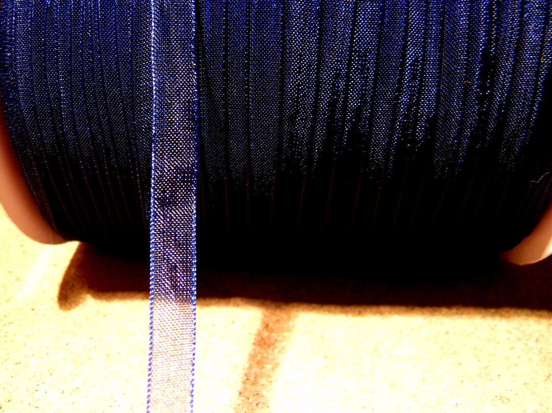 10 Meters of 6mm Organza Ribbon - Navy Blue - OR4 - Etsy