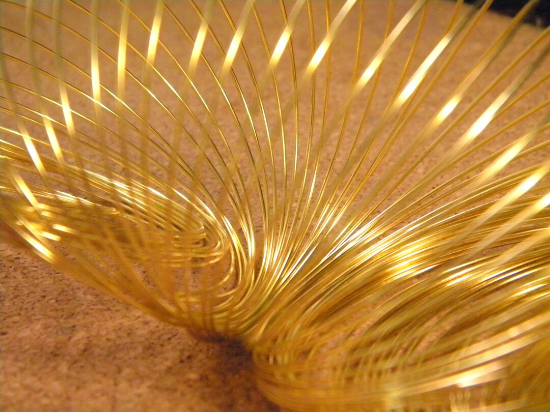 50 Wire 0.8 Mm shape Memory Bracelet Gold Metal in 6 Cm Extra Strong ...