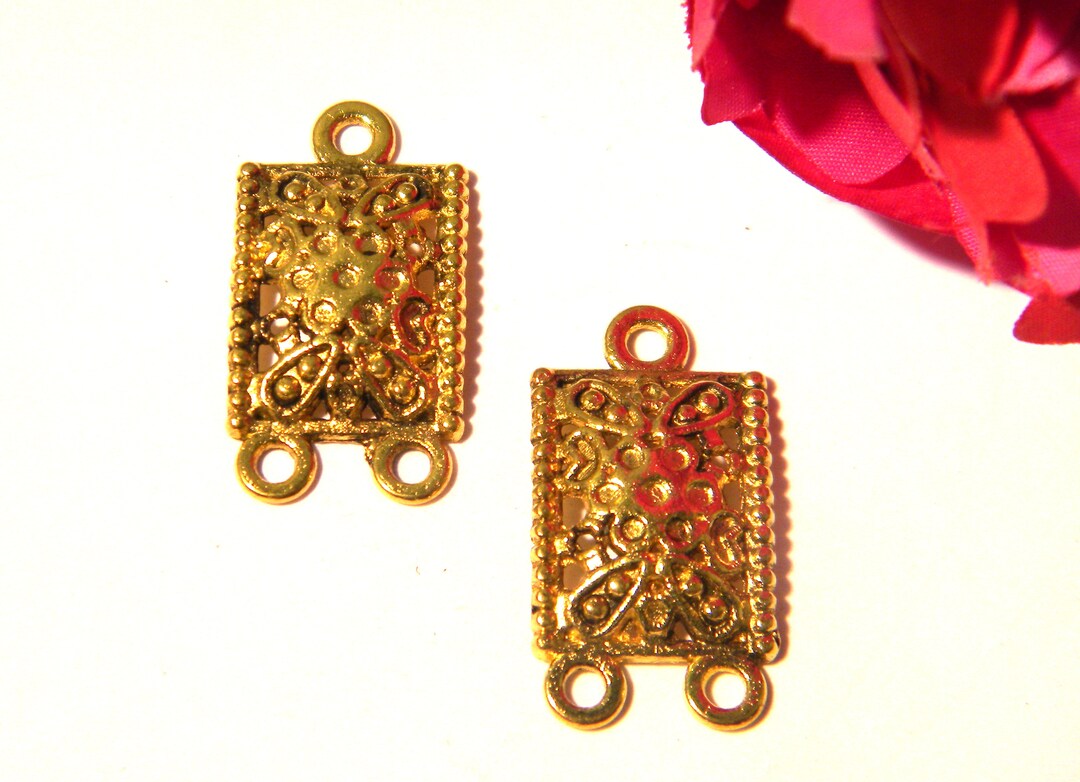 Charm Gold Connector, Link Connector 23 Mm-10 Pendant Connector, Gold ...