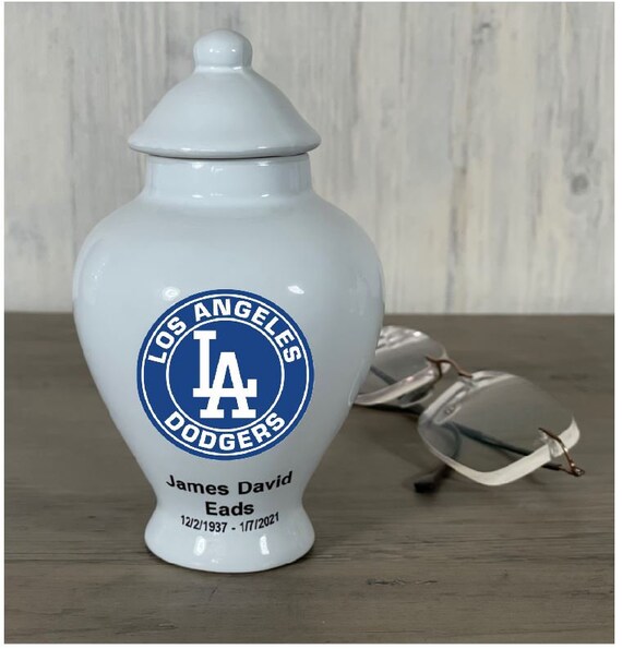 MLB Mini Urn for Human Ashes LA Dodgers Custom Urn Urn for - Etsy