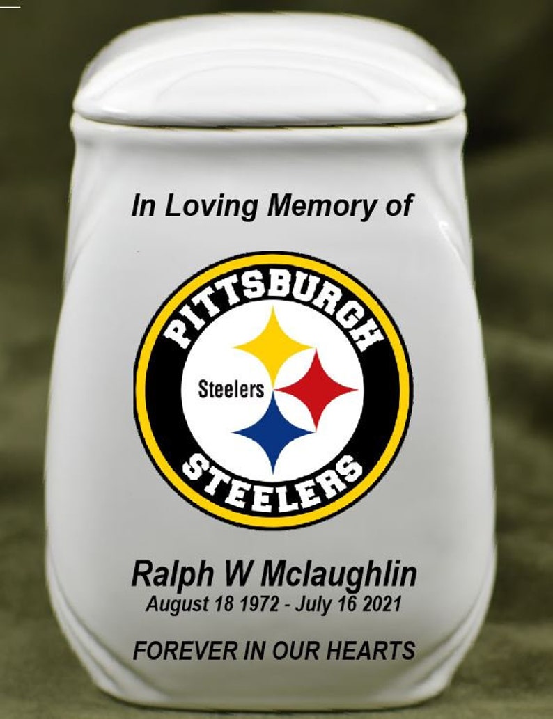 NFL Medium Urn for Human ashes - Cremation Urn - Pittsburgh Steelers ...