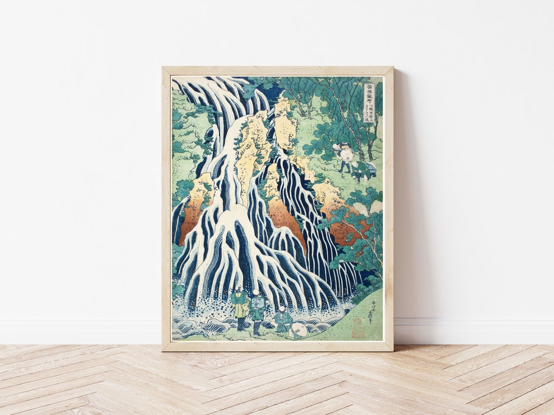 Waterfall 1834 Japanese Woodblock Print | Fine Art Print - Etsy