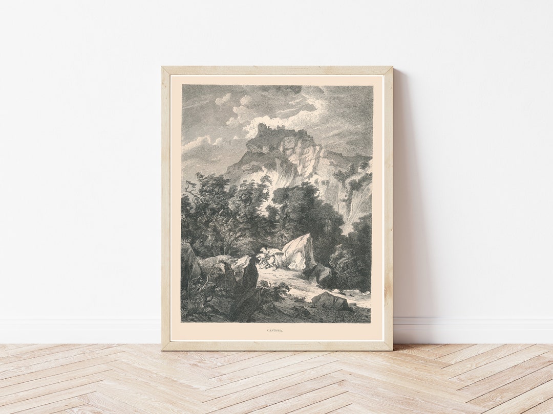 Canossa Italy View 1877 Engraving Illustration | Fine Art Print - Etsy