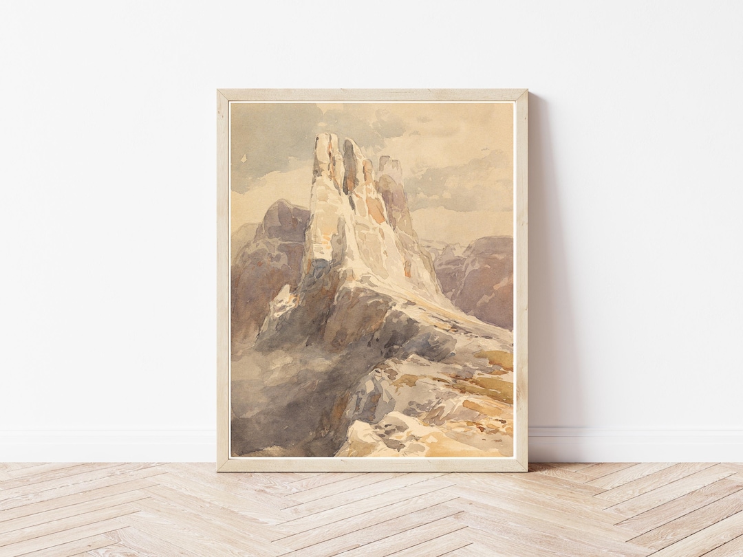 Dolomites Dolomite Mountains Italy 1905 Watercolor Painting | Fine Art ...