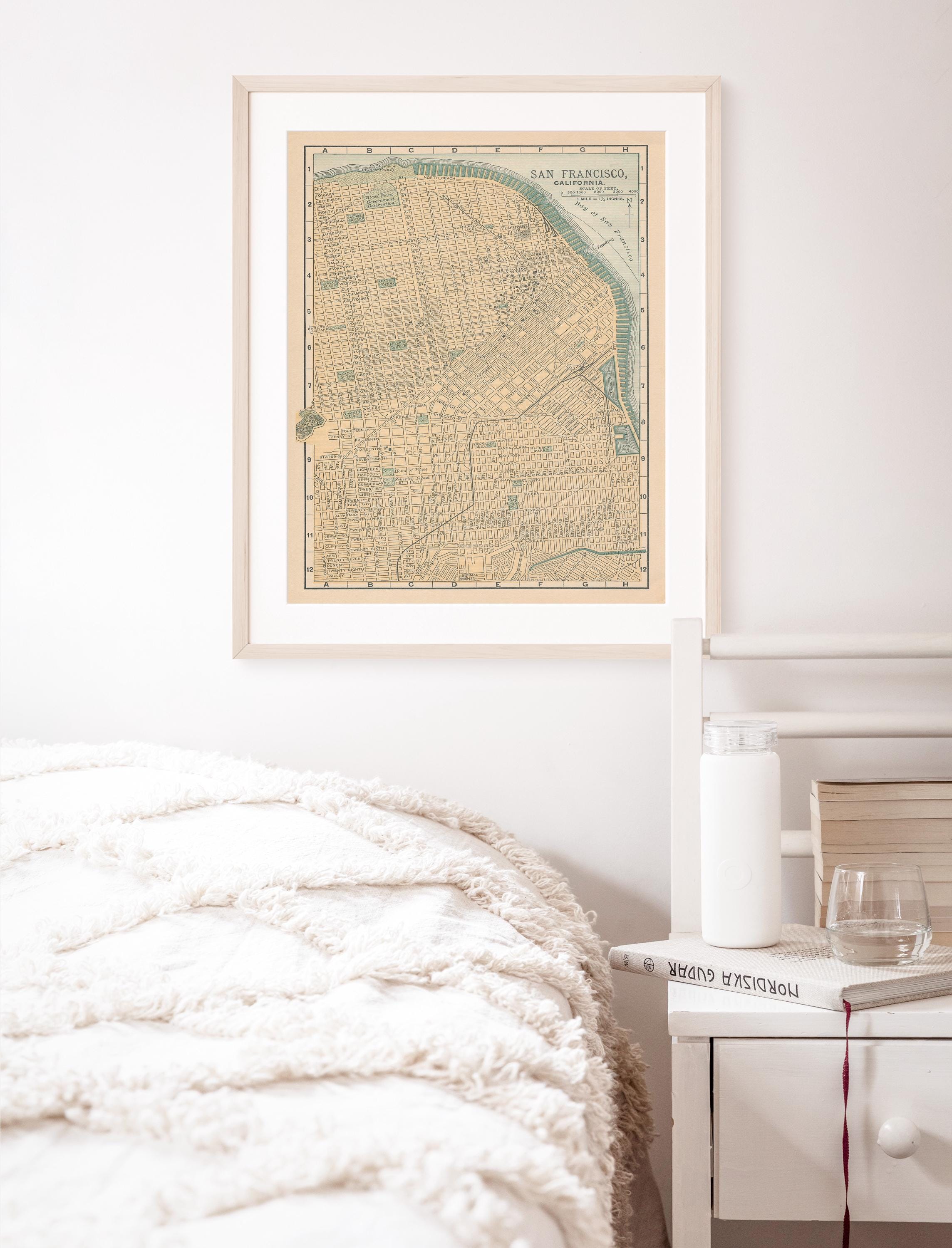 San Francisco California 1893 Map | Fine Art Print - Etsy