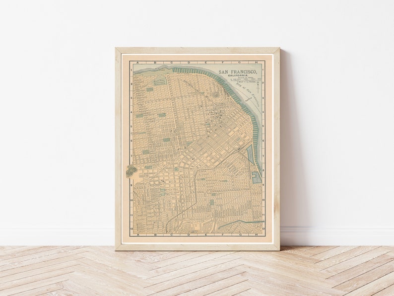 San Francisco California 1893 Map Fine Art Print - Etsy