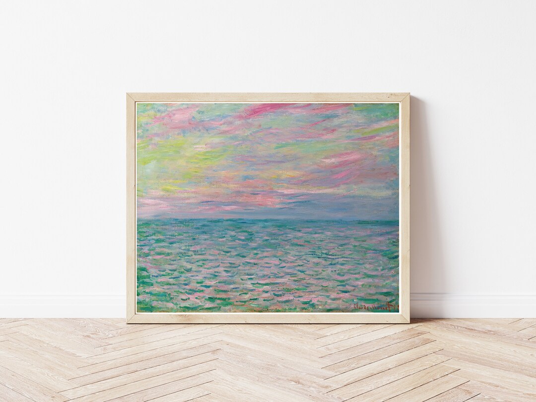 Impressionist Seascape 1882 Claude Monet Painting | Fine Art Print - Etsy
