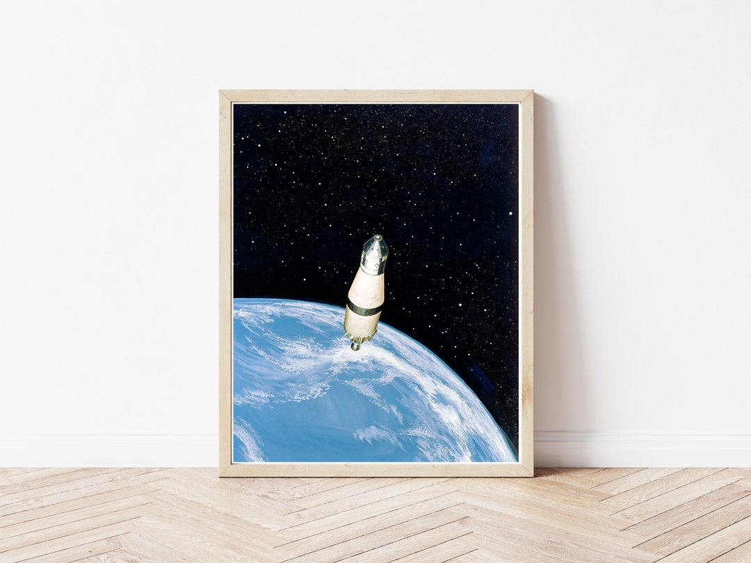 NASA Apollo Mission Space Exploration Concept Art 1968 Painting | Fine ...