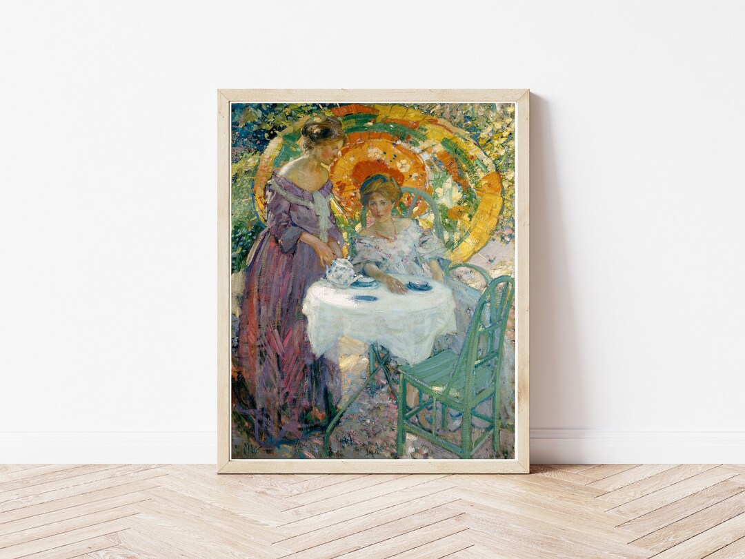Afternoon Tea Impressionist 1910 Portrait Painting | Fine Art Print - Etsy