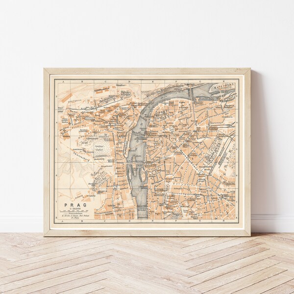 Prague Map Print - Etsy