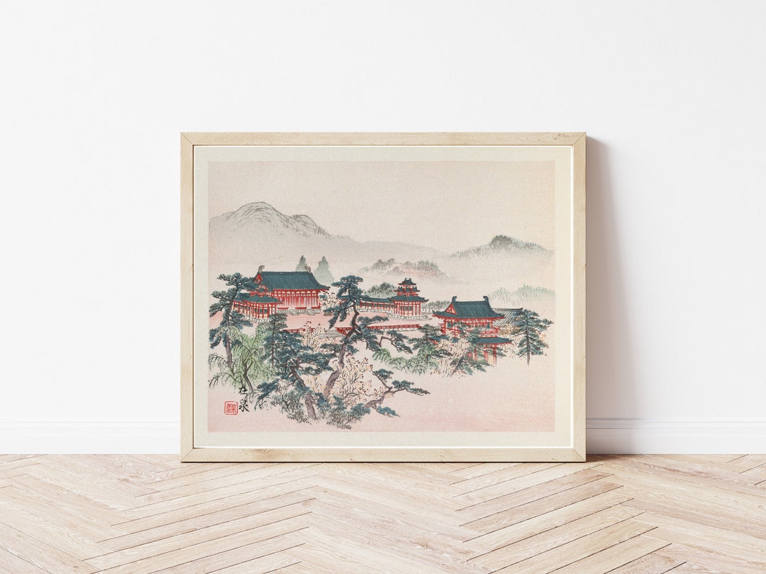 Japanese Buddhist Temple Circa 1875 Print | Fine Art Print - Etsy