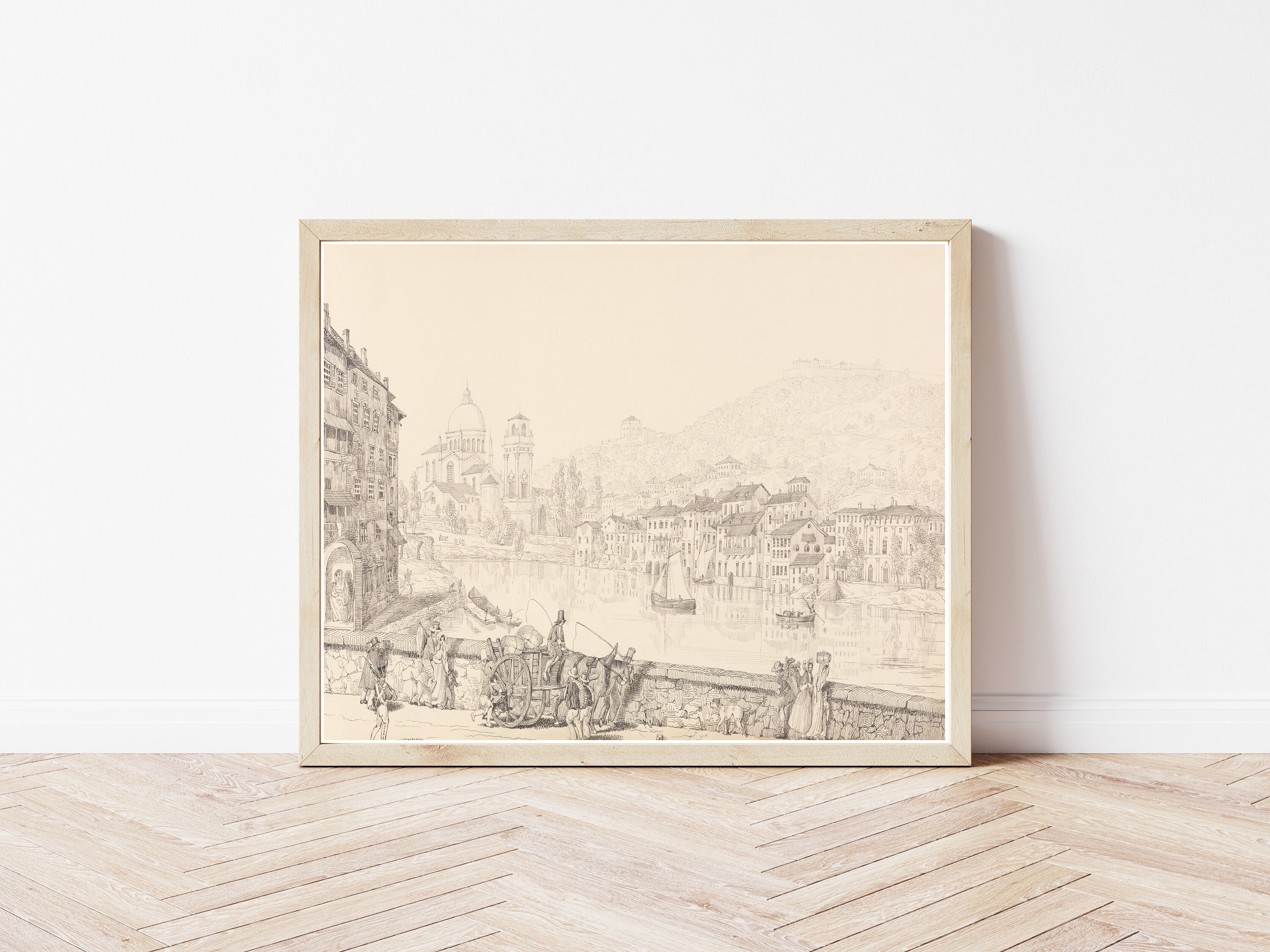 Verona Italy View 1840 Drawing | Fine Art Print - Etsy