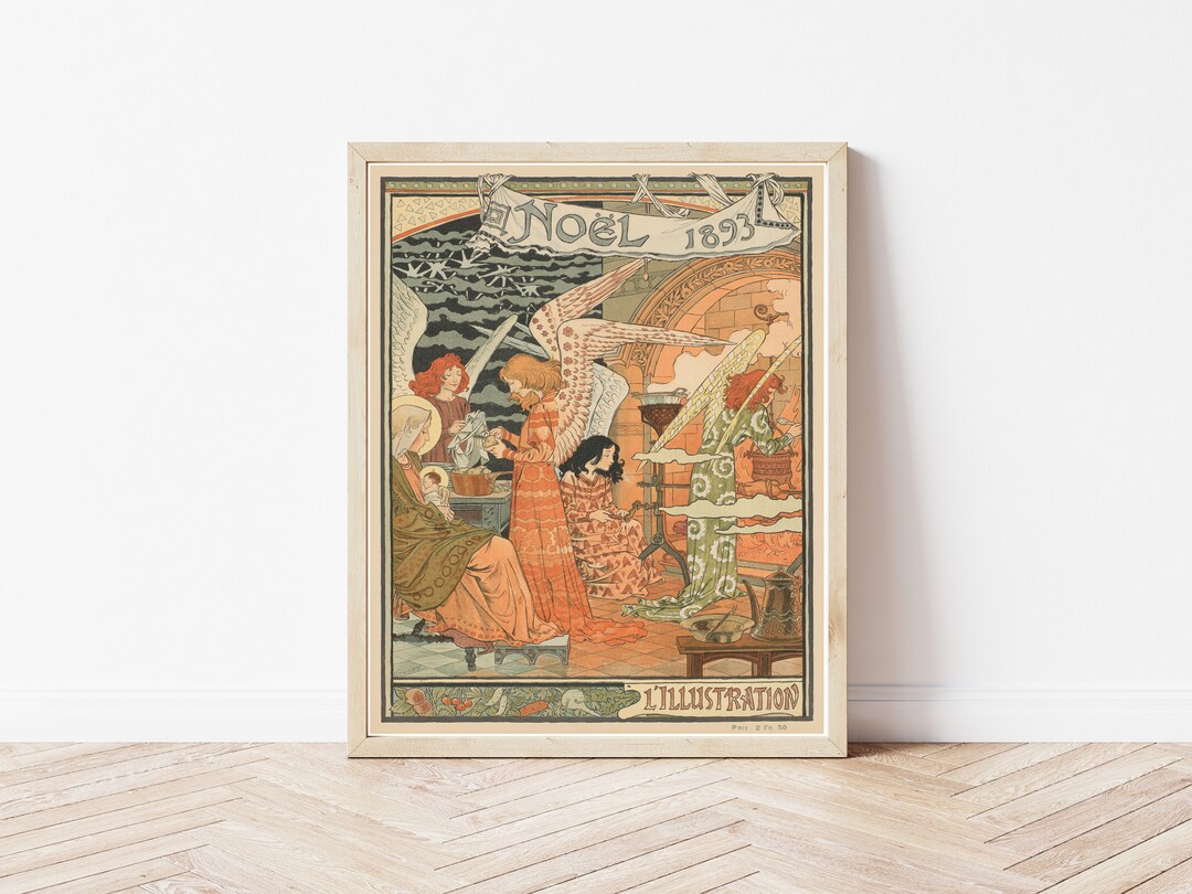 Art Nouveau "noel" Christmas Decor 1893 Poster | Fine Art Print - Etsy