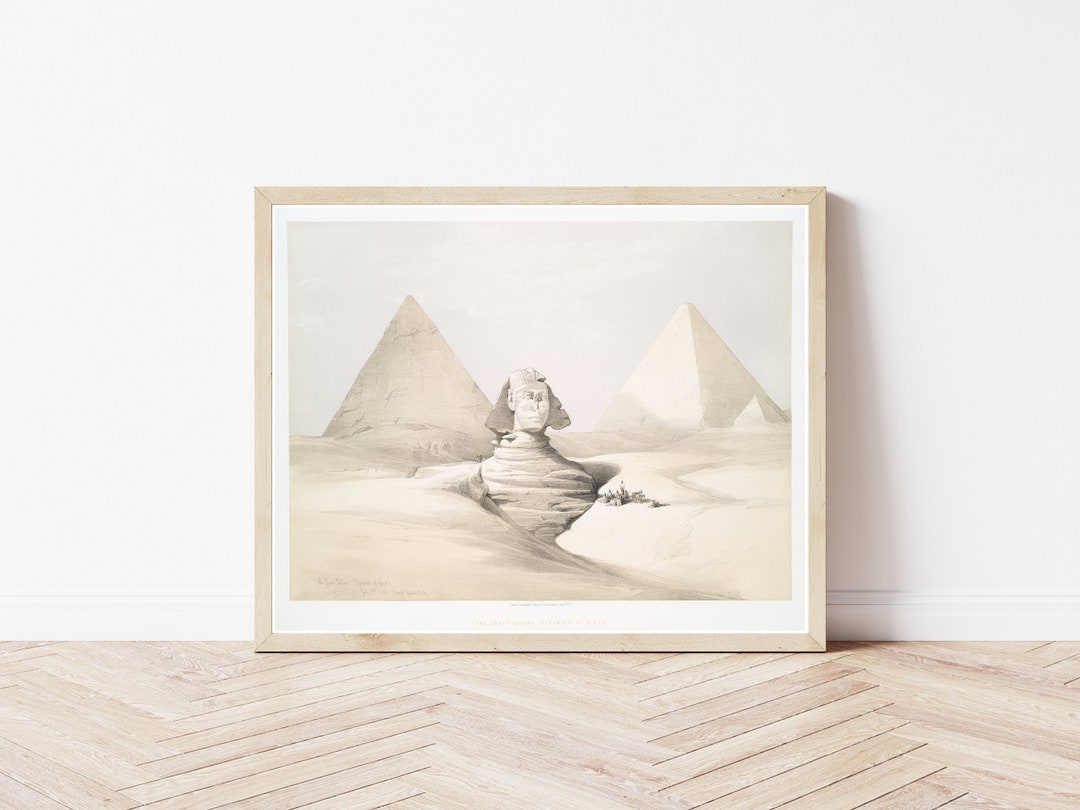 Great Sphinx & Pyramids of Giza 1846 Fine Art Print - Etsy