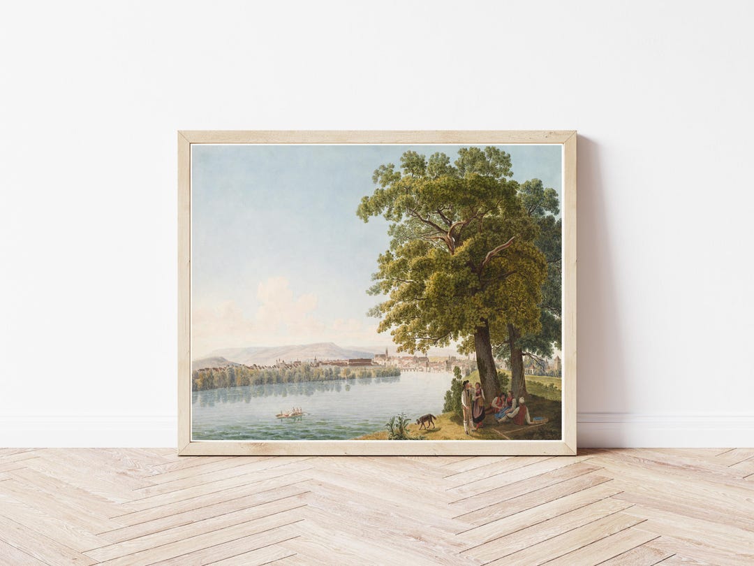 Basel Switzerland View Circa 1790 Watercolor Painting | Fine Art Print ...