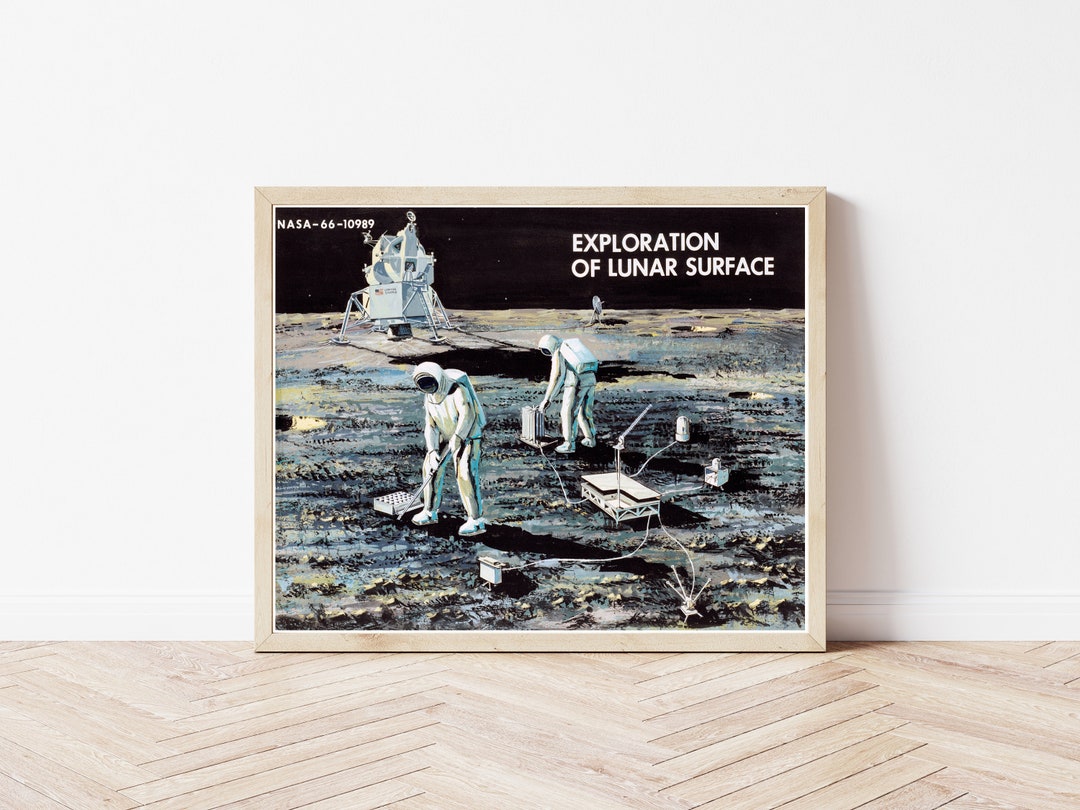 NASA Moon Landing Concept Art 1966 Fine Art Print - Etsy
