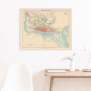 Yangon Myanmar 1909 Map | Fine Art Print - Etsy