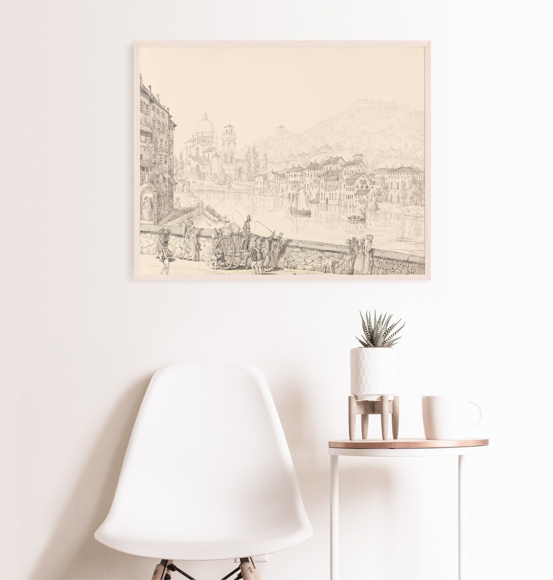 Verona Italy View 1840 Drawing | Fine Art Print - Etsy