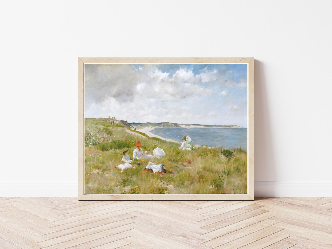 Long Island New York Beach Landscape 1894 Oil Painting | Fine Art Print ...