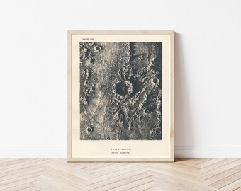 Antique Moon Photograph Art Print, Vintage Lunar Photography, Old Photo ...