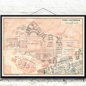 Forum of Caesar, Rome Italy 1897 Map Fine Art Print - Etsy