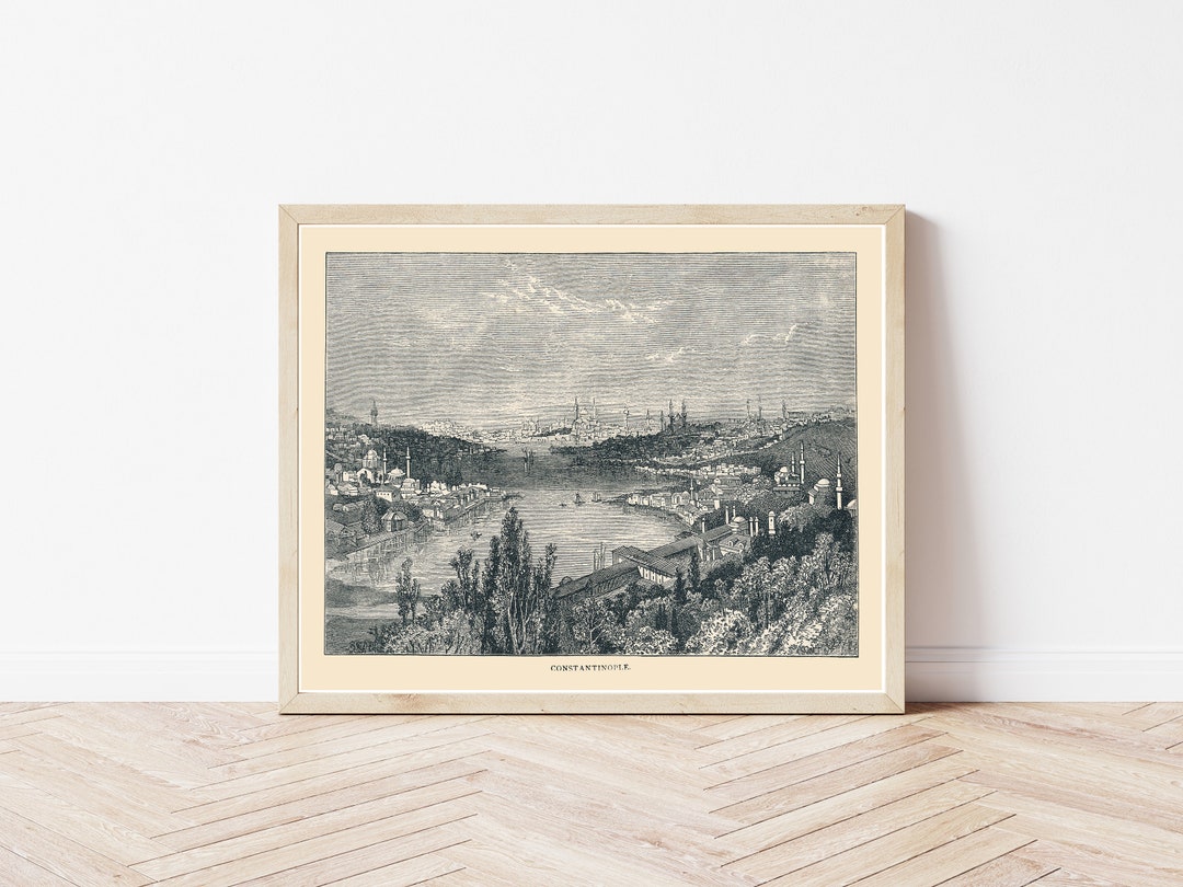 Istanbul Turkey View 1885 Engraving Illustration | Fine Art Print - Etsy