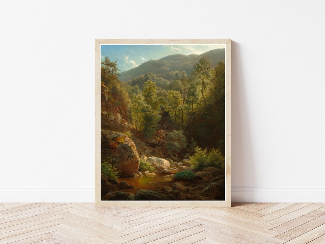 Catskill Mountains Landscape 1858 Oil Painting | Fine Art Print - Etsy