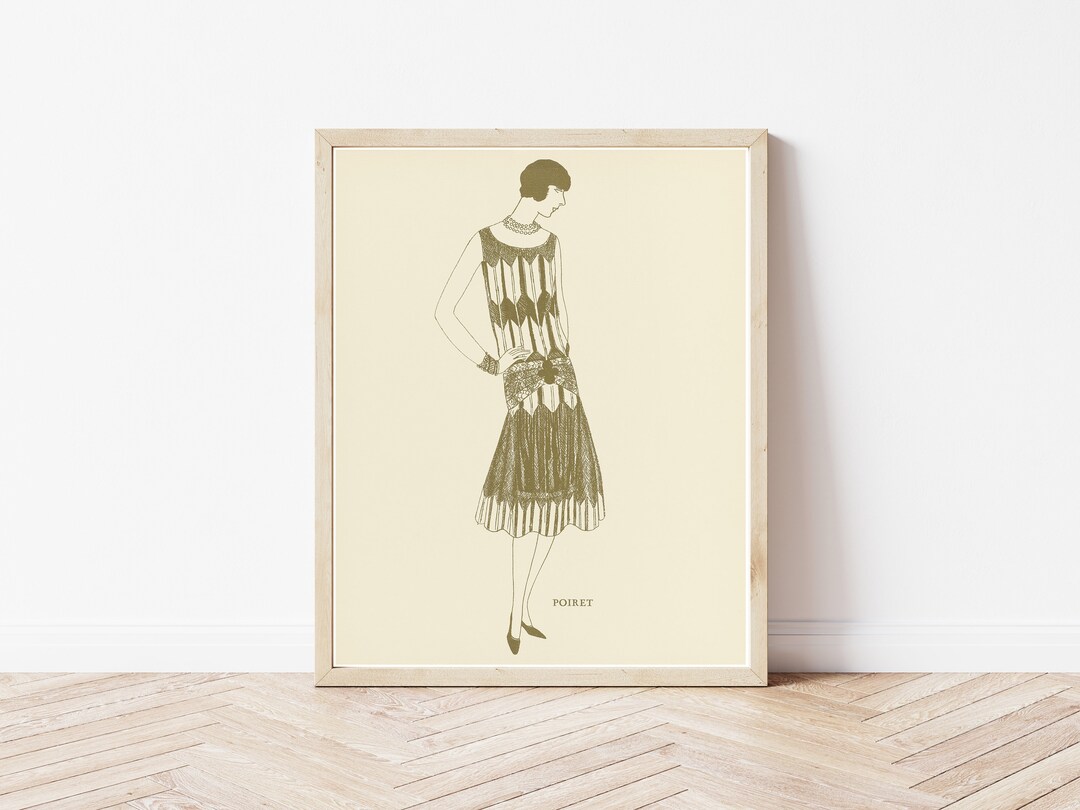 Art Deco 1920's Fashion & Style Illustration, 1925 Flapper Fashion Art ...