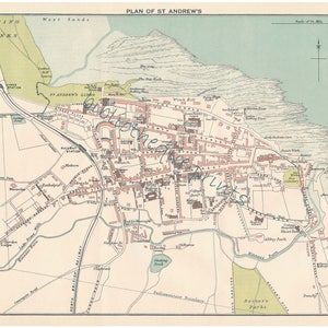 St Andrews Scotland 1903 Map | Fine Art Print - Etsy