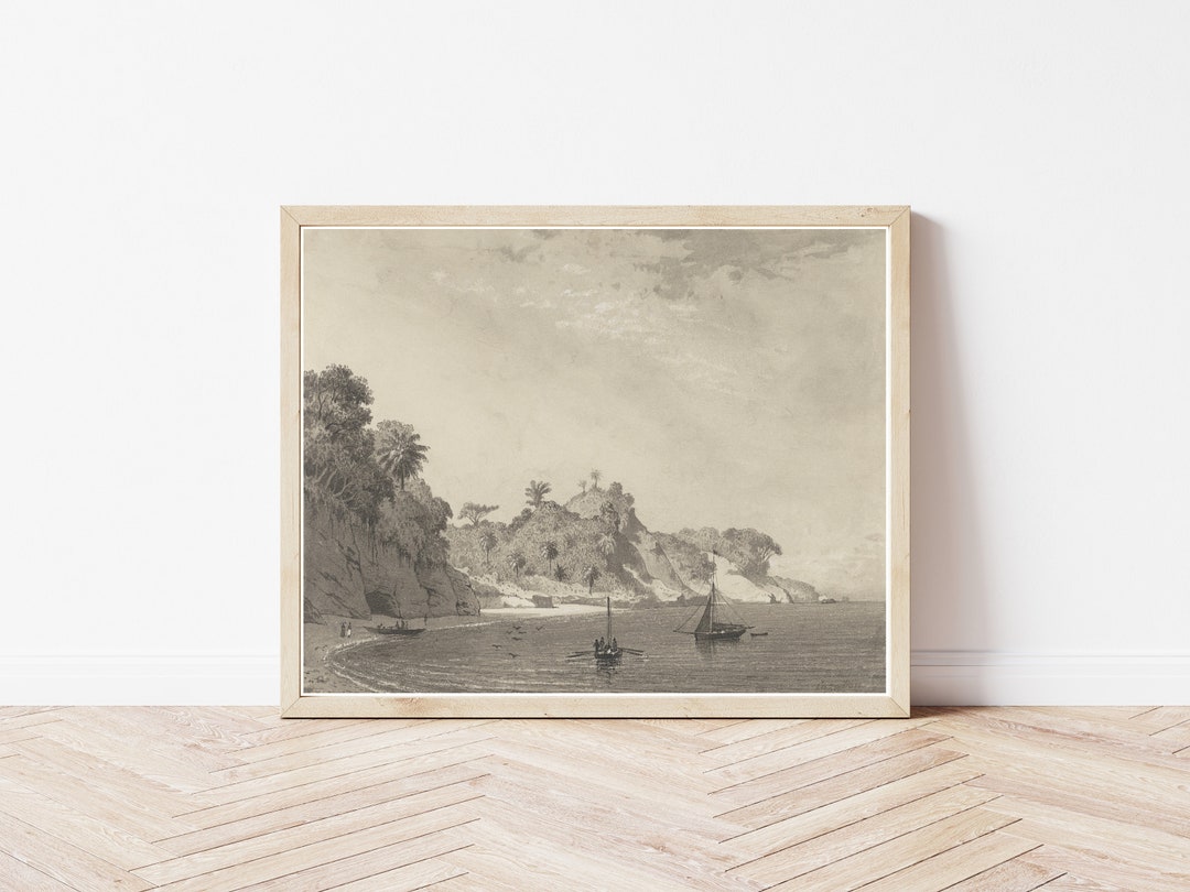 Trinidad Coast View 1857 Watercolor Painting | Fine Art Print - Etsy