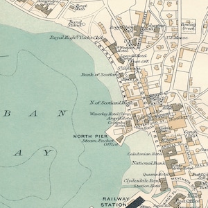 Oban Scotland 1913 Map | Fine Art Print - Etsy