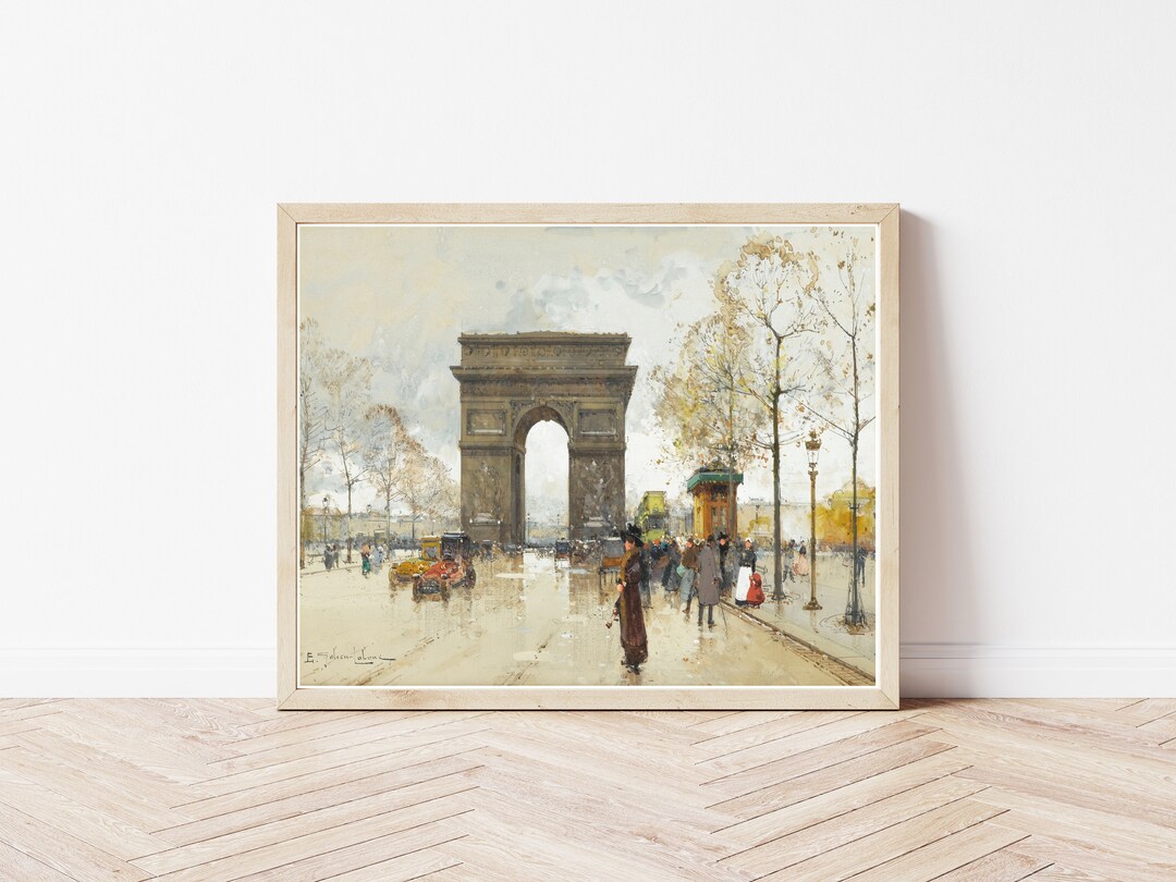 Paris France Arc De Triomphe Circa 1910 Watercolor Painting | Fine Art ...