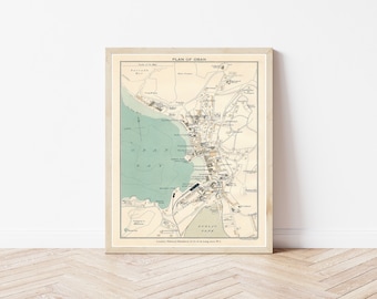 Oban, Scotland City Map Art Print Many Styles 350gsm Art Quality Paper ...