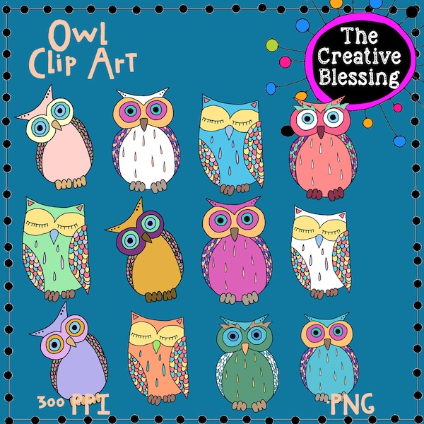 Owl Clip Art - Etsy