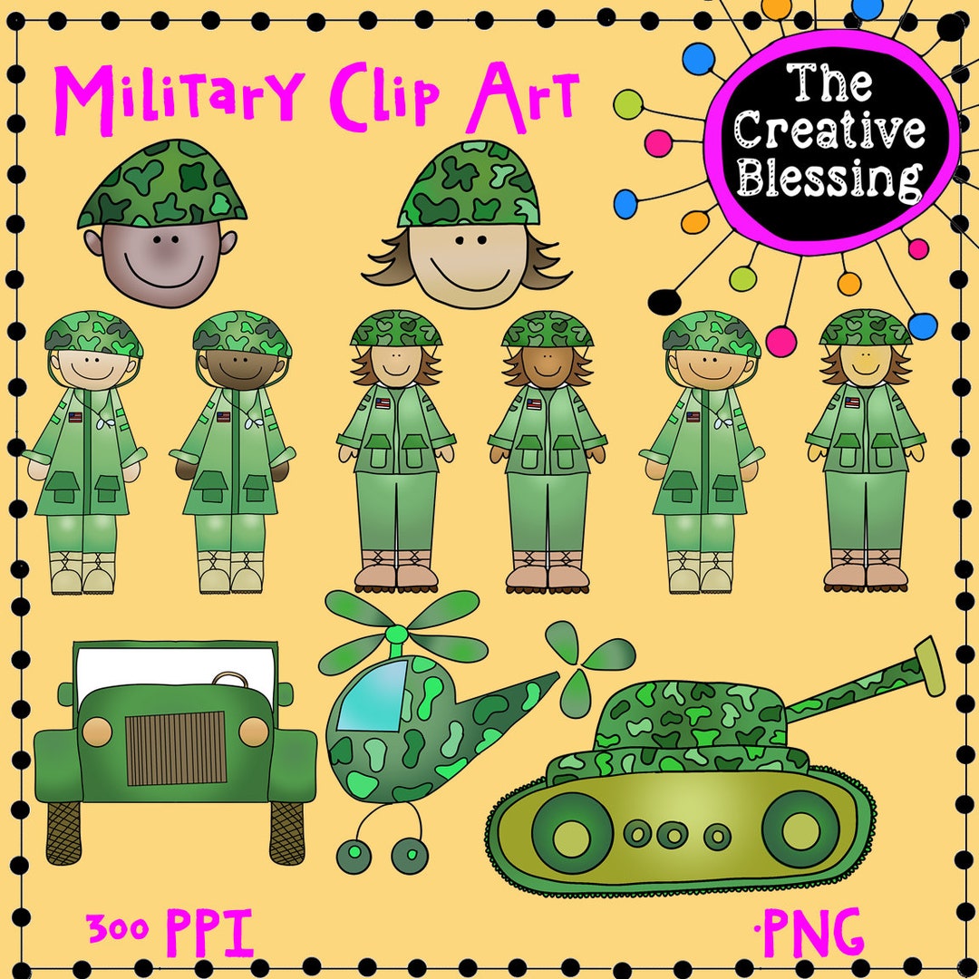 Doodle Military Army Marines Hand Drawn Clip Art Digital - Etsy