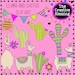Llama, Cactus Clip Art and Coloring Pages Bundle - Etsy