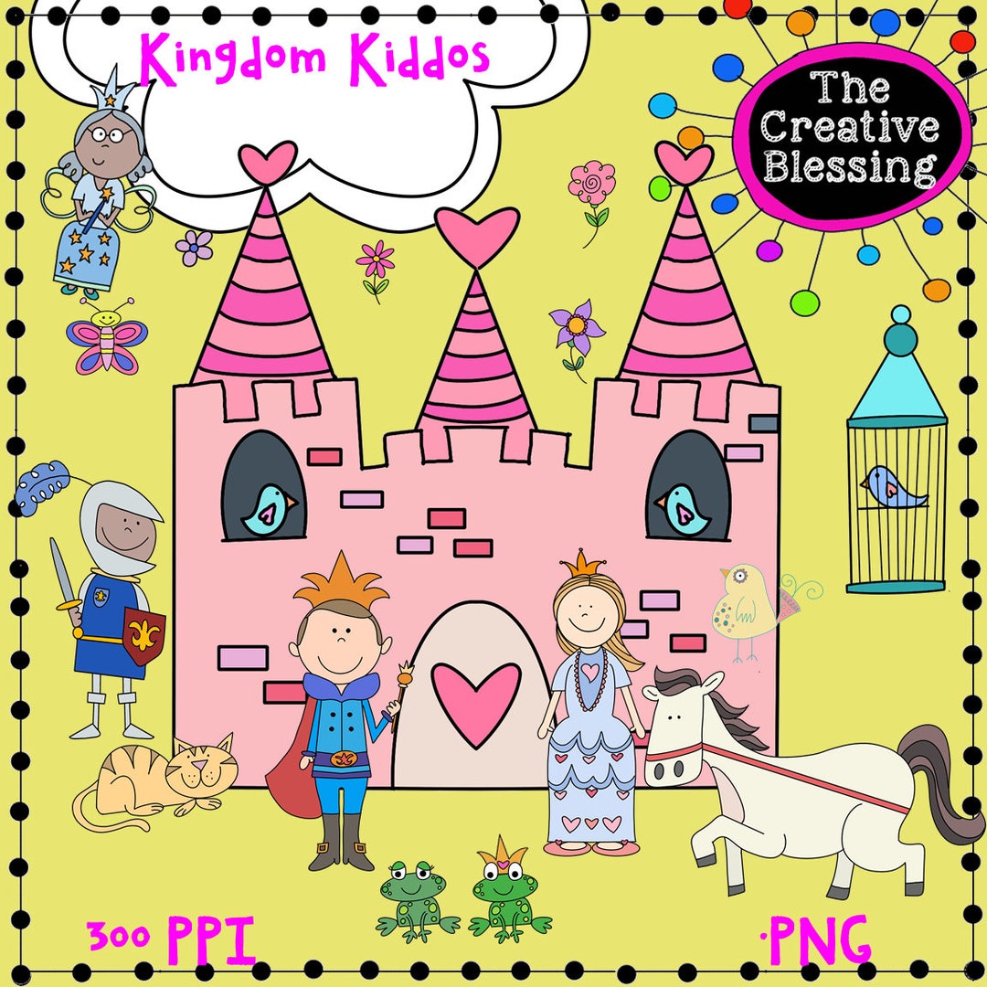 Prince and Princess Hand Drawn Clip Art Doodles Digital Stickers - Etsy