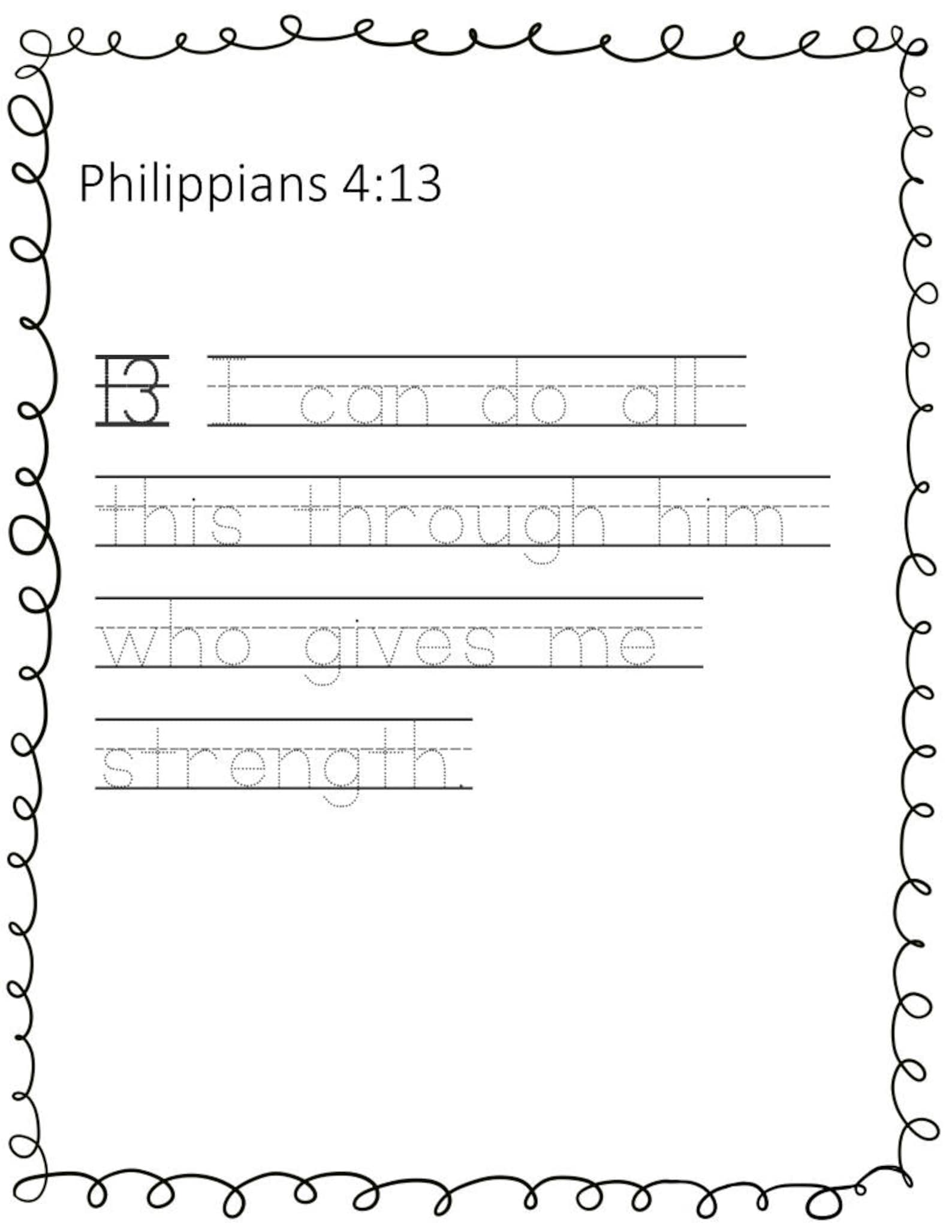 Bible Verse Copy Work Pages, Handwriting Practices, Printables, Digital ...