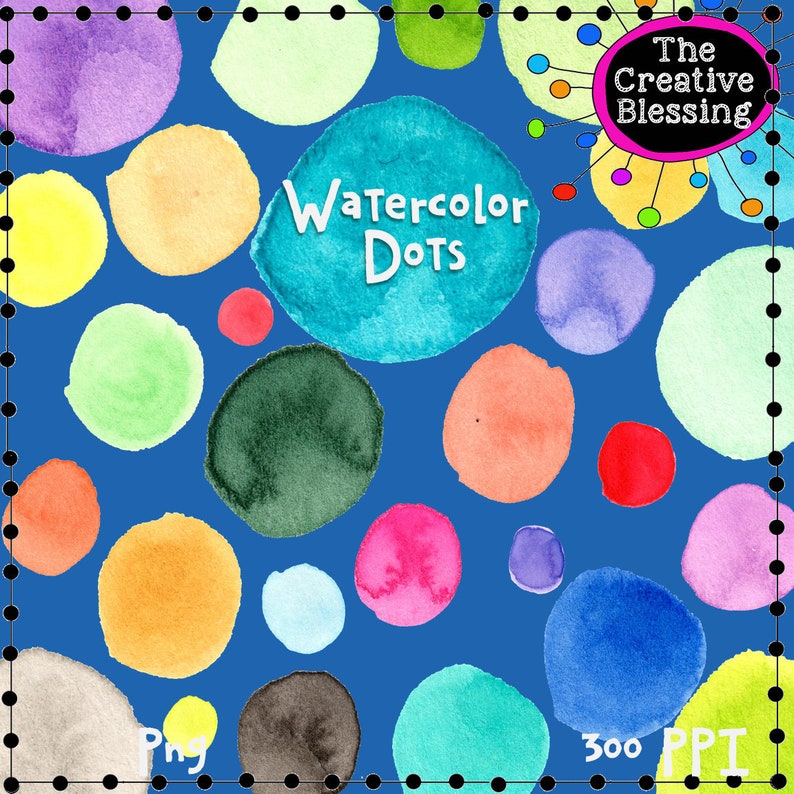 Handpainted Watercolor Clipart, Watercolor Clip Art, Watercolor ...