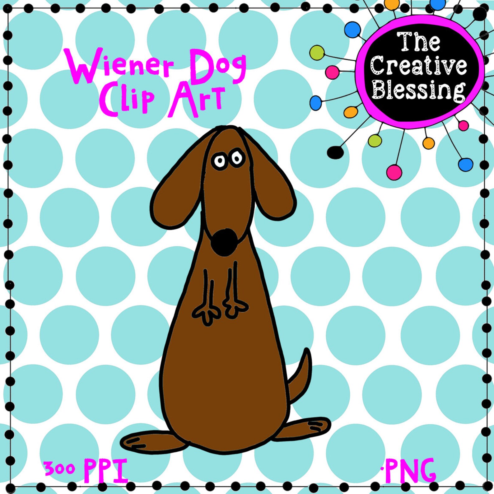 Hand Drawn Doodle Wiener Dog Clip Art PNG Image Digital Stickers - Etsy