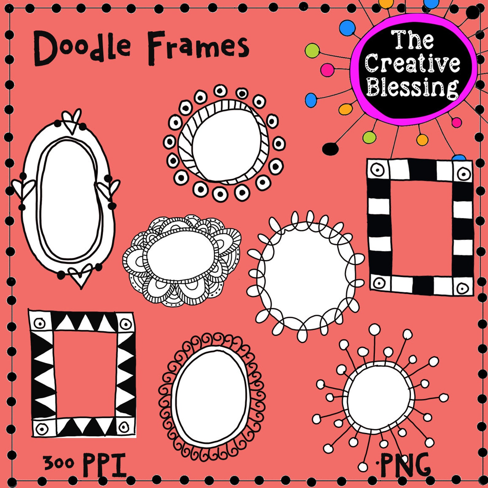 Hand Drawn Doodle Frames Clip Art Graphics PNG, Hand Drawn Clip Art ...