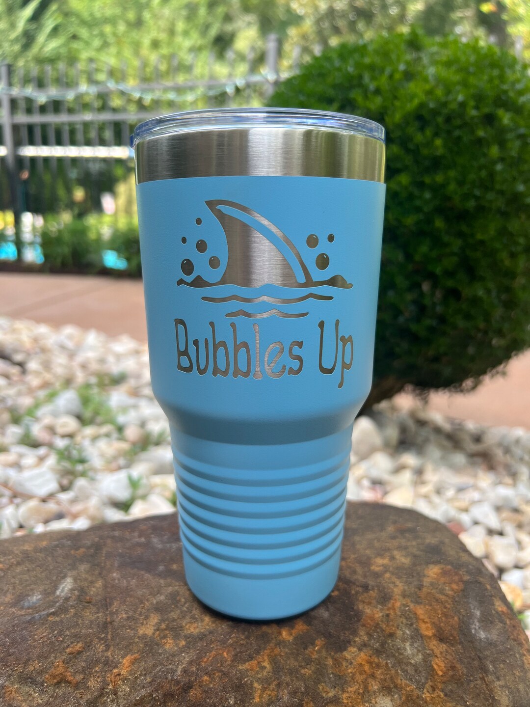 Bubbles up is Laser Etched on a 30oz Tumbler. Jimmy Buffett - Etsy