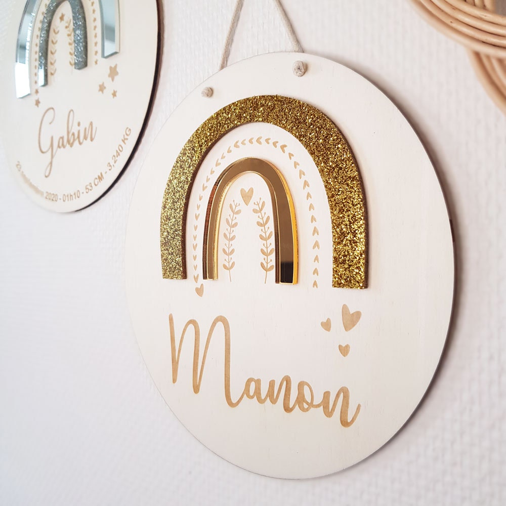 Arc-en-ciel à personnaliser version prénom simple ou plaque de - Etsy 日本