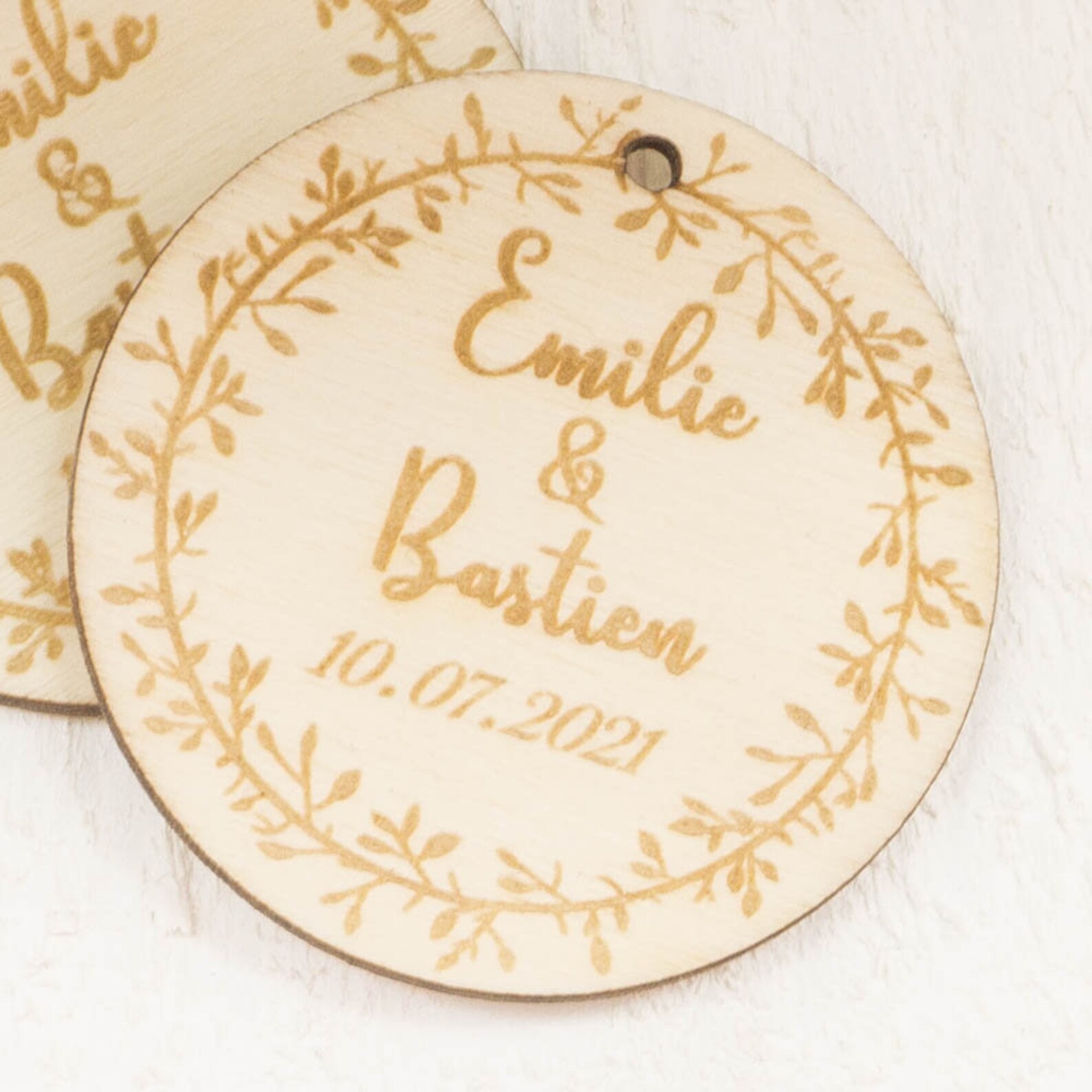 Set of 20 Engraved Wooden Labels to Decorate Your Wedding - Etsy UK