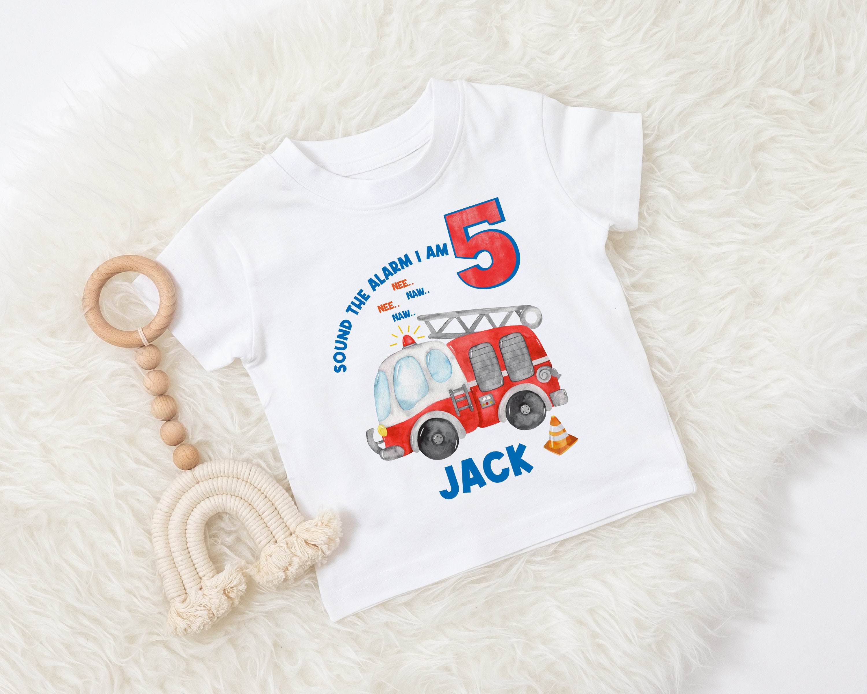 Personalised Fire Engine T-shirt Firetruck Tshirt Fireman Tee - Etsy