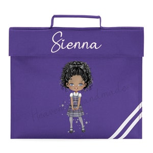 Reading Book Bag Girls Personalised Character Design - Unique and ...