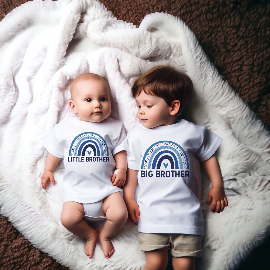Big Brother/little Brother Matching Rainbow T-shirts - Sibling Fun, New ...